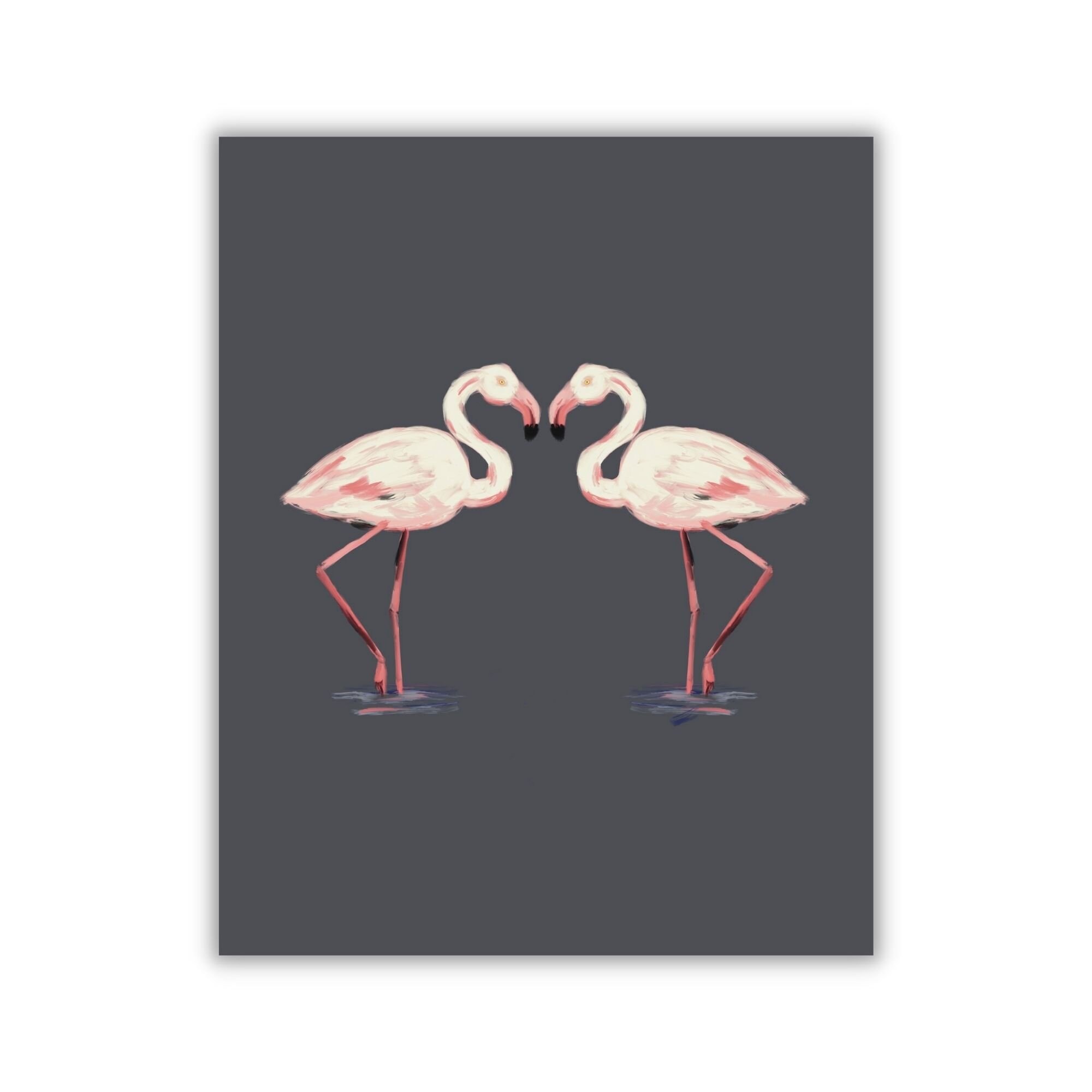 Flamingo Friends 8x10 Inch Archival Art Print Tropical Beach - Etsy UK