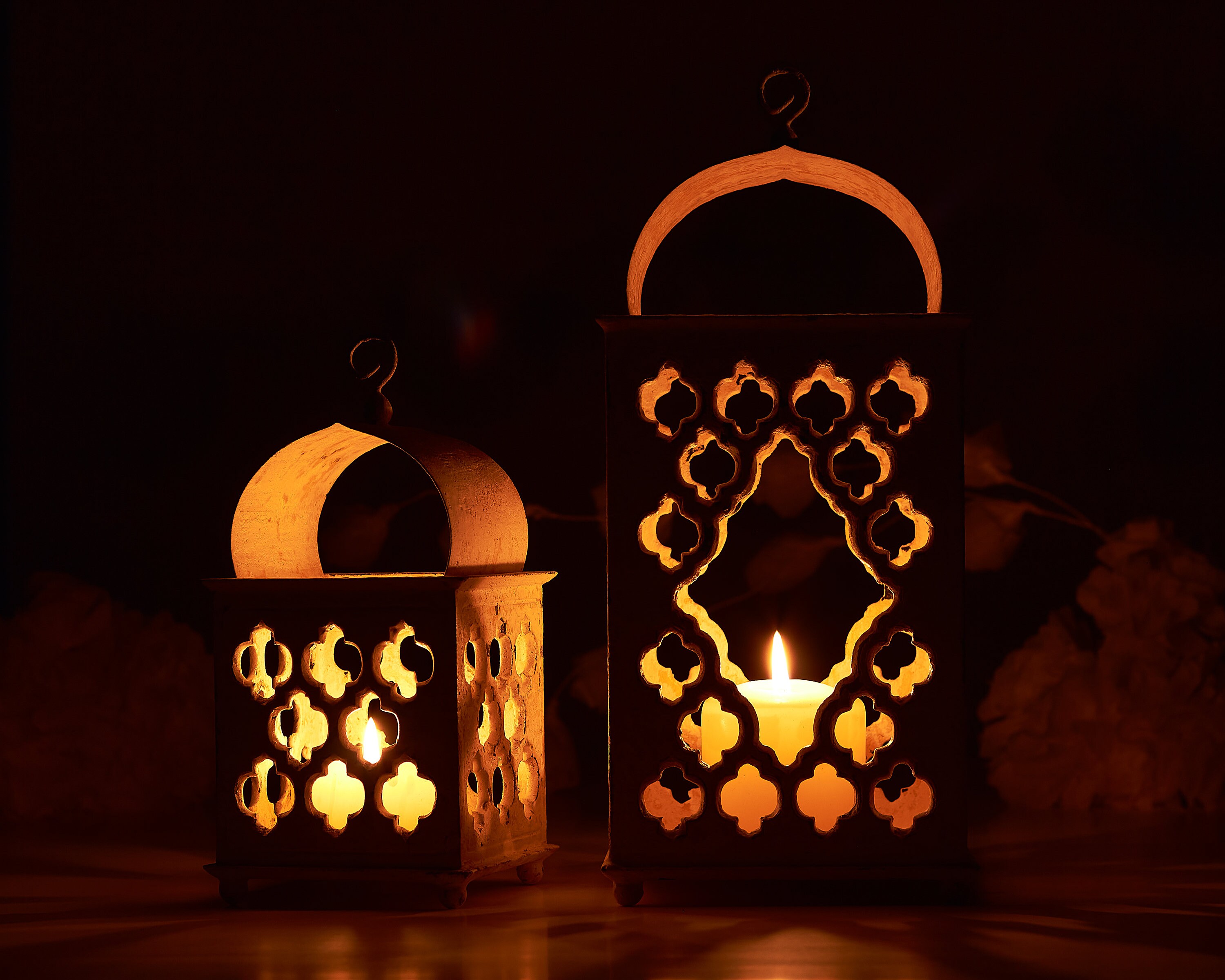 Celestial Wedding Centerpiece Black Shimmer Lanterns Islam Candle SET ...