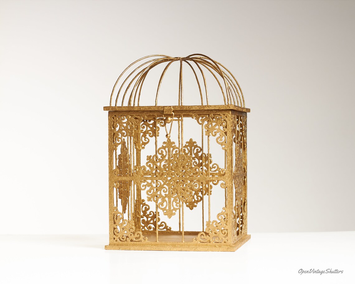 Gothic Card Box Wedding Centerpiece Birdcage for Taxidermy - Etsy