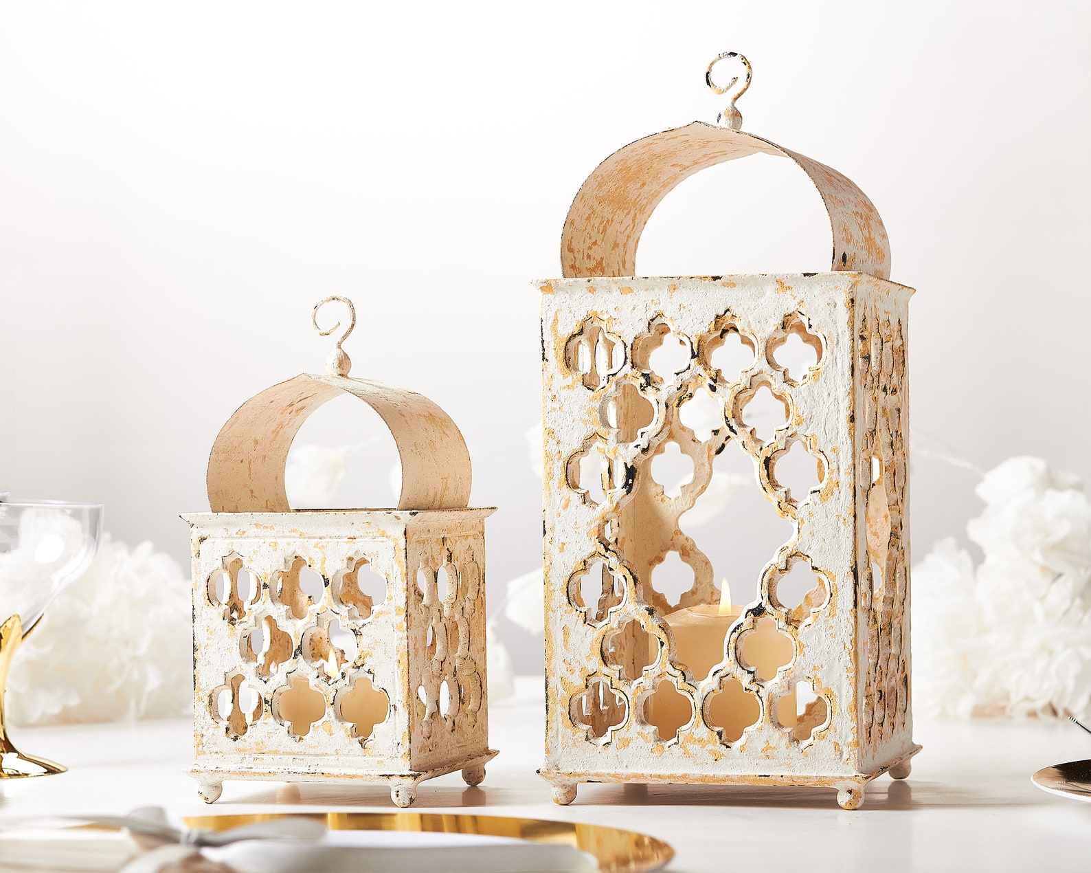 Ramadan Decor SET Reclaimed Wood Candle Holder Moroccan | Etsy