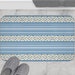 Fisherman Aesthetic Bath Mat Sardines Nautical Stripes Bathroom Mat ...
