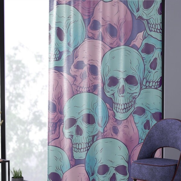 Skull Windows Curtain - Etsy