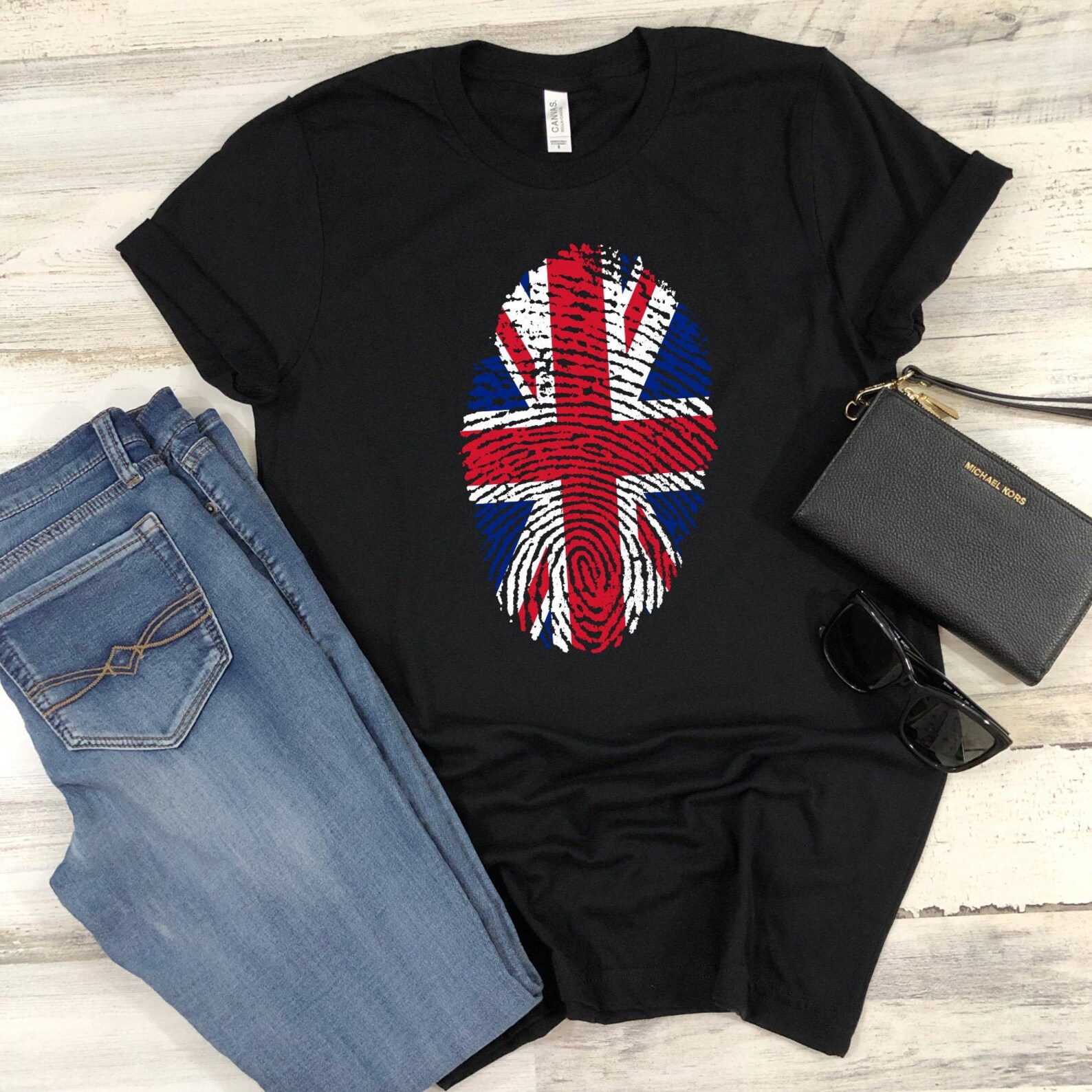Great Britain Shirt Union Jack Flag UK British Fingerprint T-shirt ...