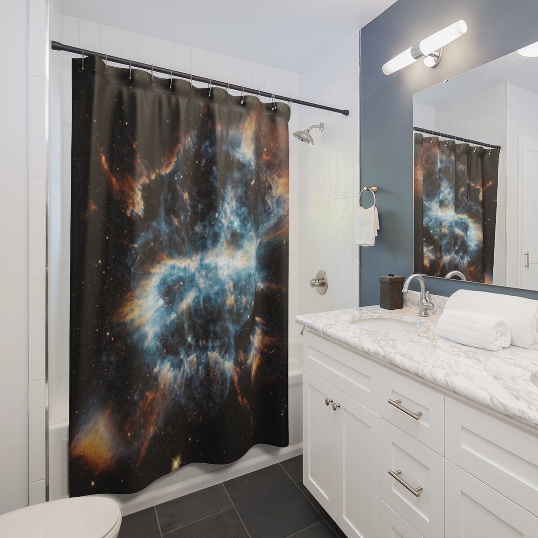 Nebula Shower Curtain Space Bathroom Decor NASA Interior Design Space ...