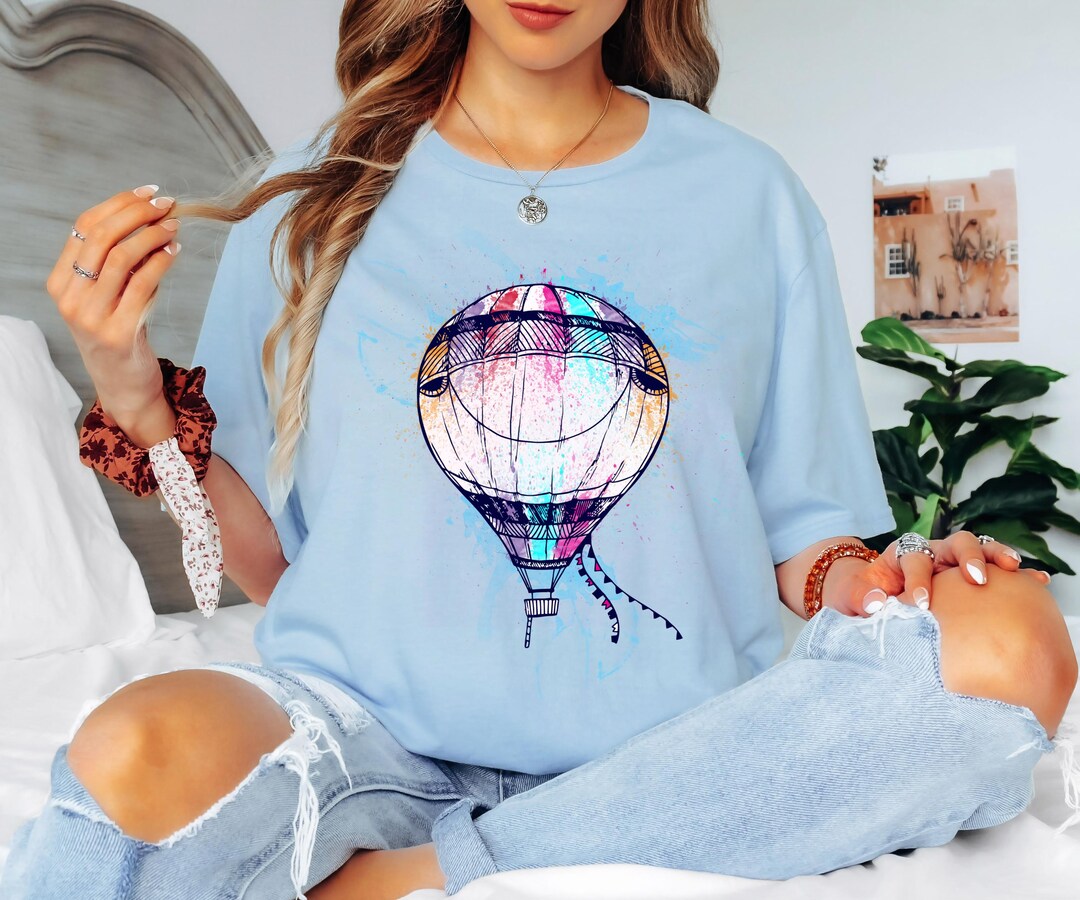 Hot Air Balloon Shirt Air Balloons Festival T-shirts Fly Vintage Retro ...