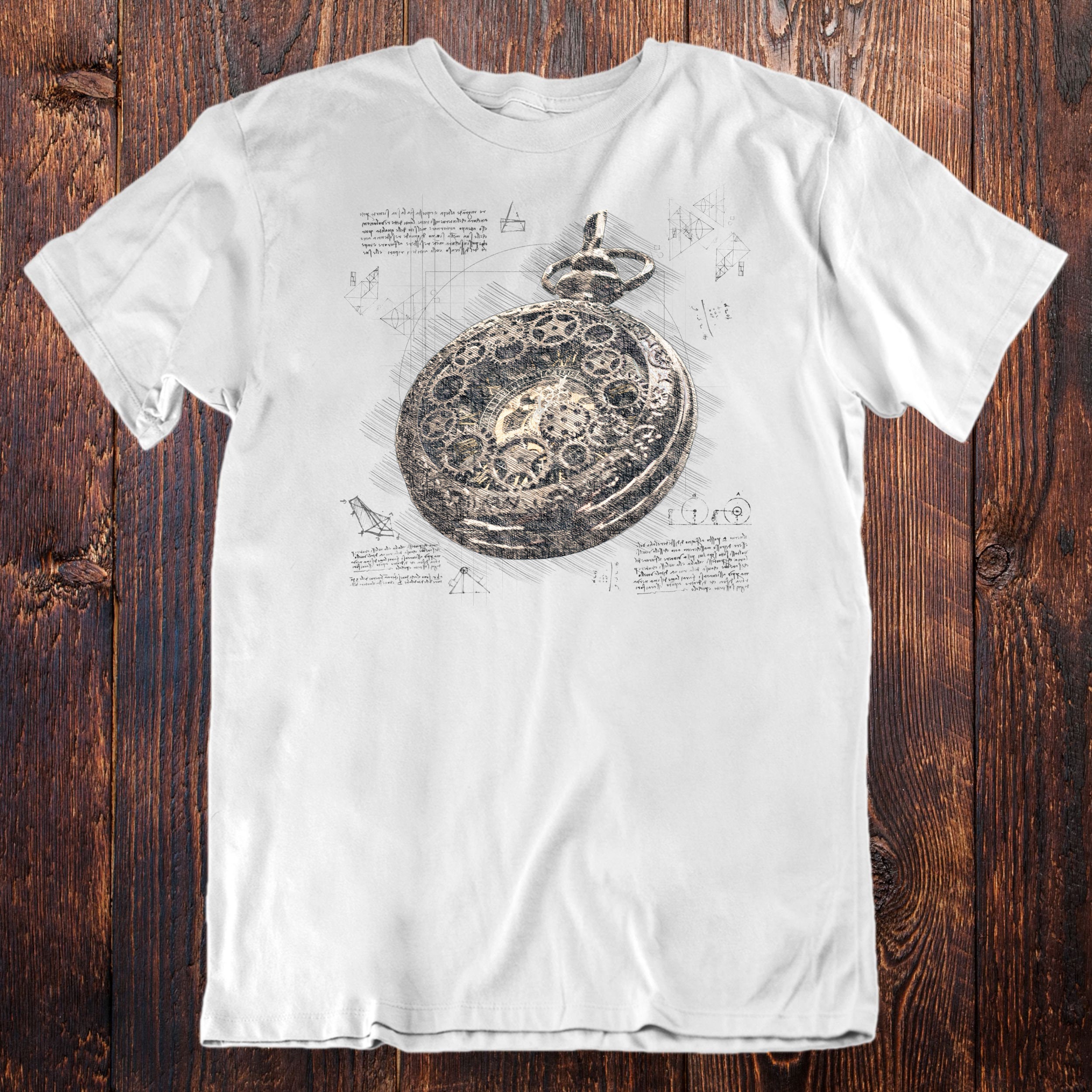 Pocket Watch Shirt Vintage Retro Steampunk T-shirt Blueprint - Etsy
