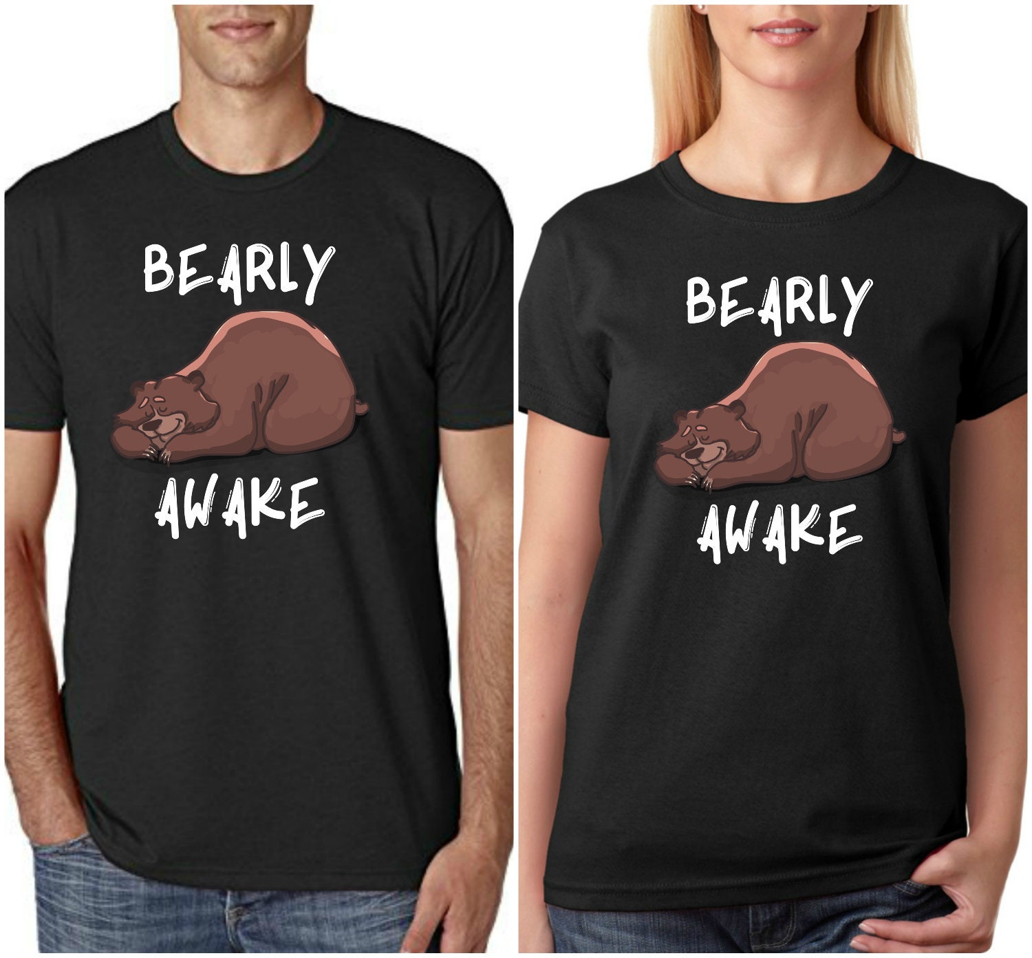 Bearly Awake Shirt Tired Bear T-shirt Sleep Funny Bear Pun - Etsy UK