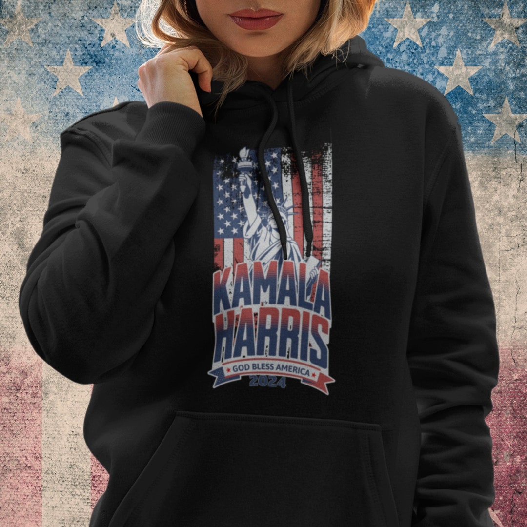Kamala Harris Hoodie Statue of Liberty Vote 2024 La Madam President ...