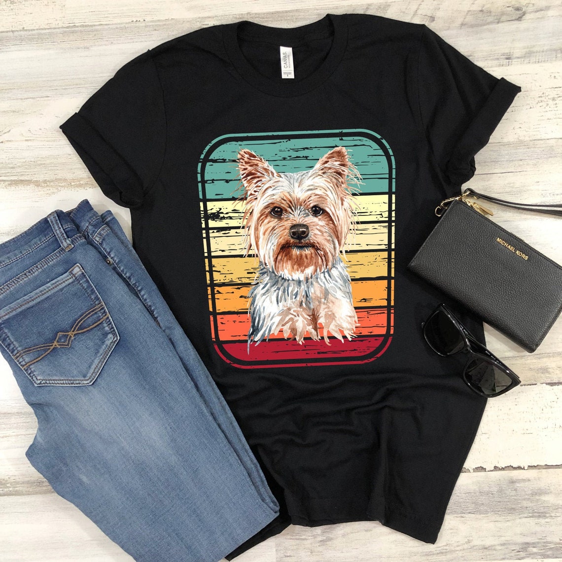 Yorkie Shirt Yorkshire Terrier Dog T-shirt Yorkies Vintage | Etsy