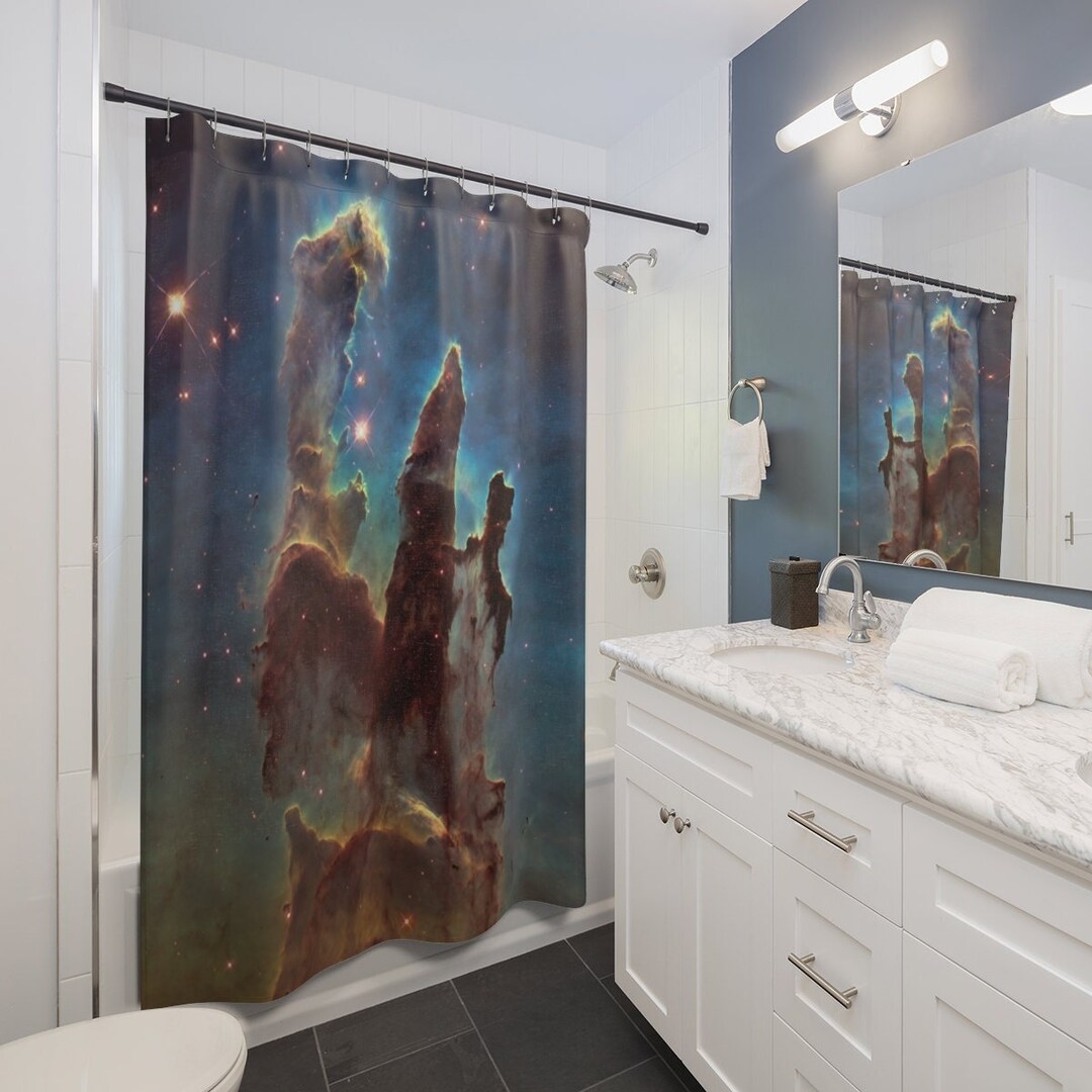 Shower Curtain Space Pillars of Creation Bathroom Decor Eagle Nebula ...