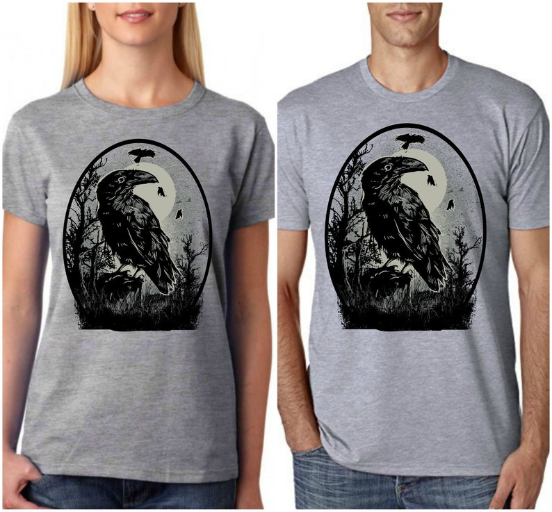 Raven Shirt Vintage Crow T-shirt Graphic Distressed Hipster - Etsy