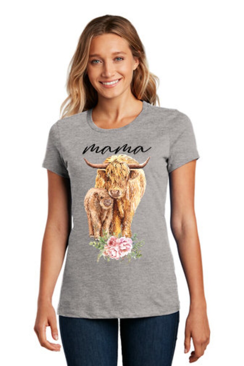 Mama Cow Shirt Mom Birthday T-shirt Cute Cow and Calf Gift - Etsy