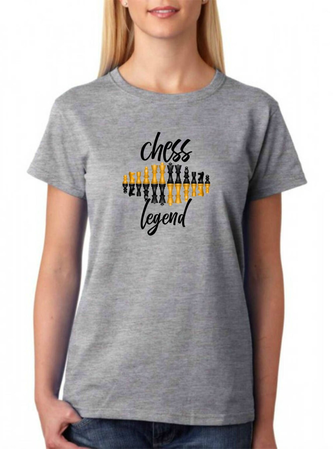 Chess Shirt CHESS LEGEND Chess Pieces TShirt Cool Chess | Etsy