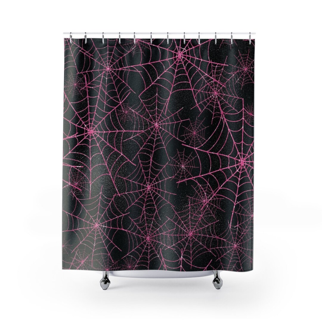 Spiderweb Shower Curtain Cobweb Bathroom Decor Gothic Interior - Etsy