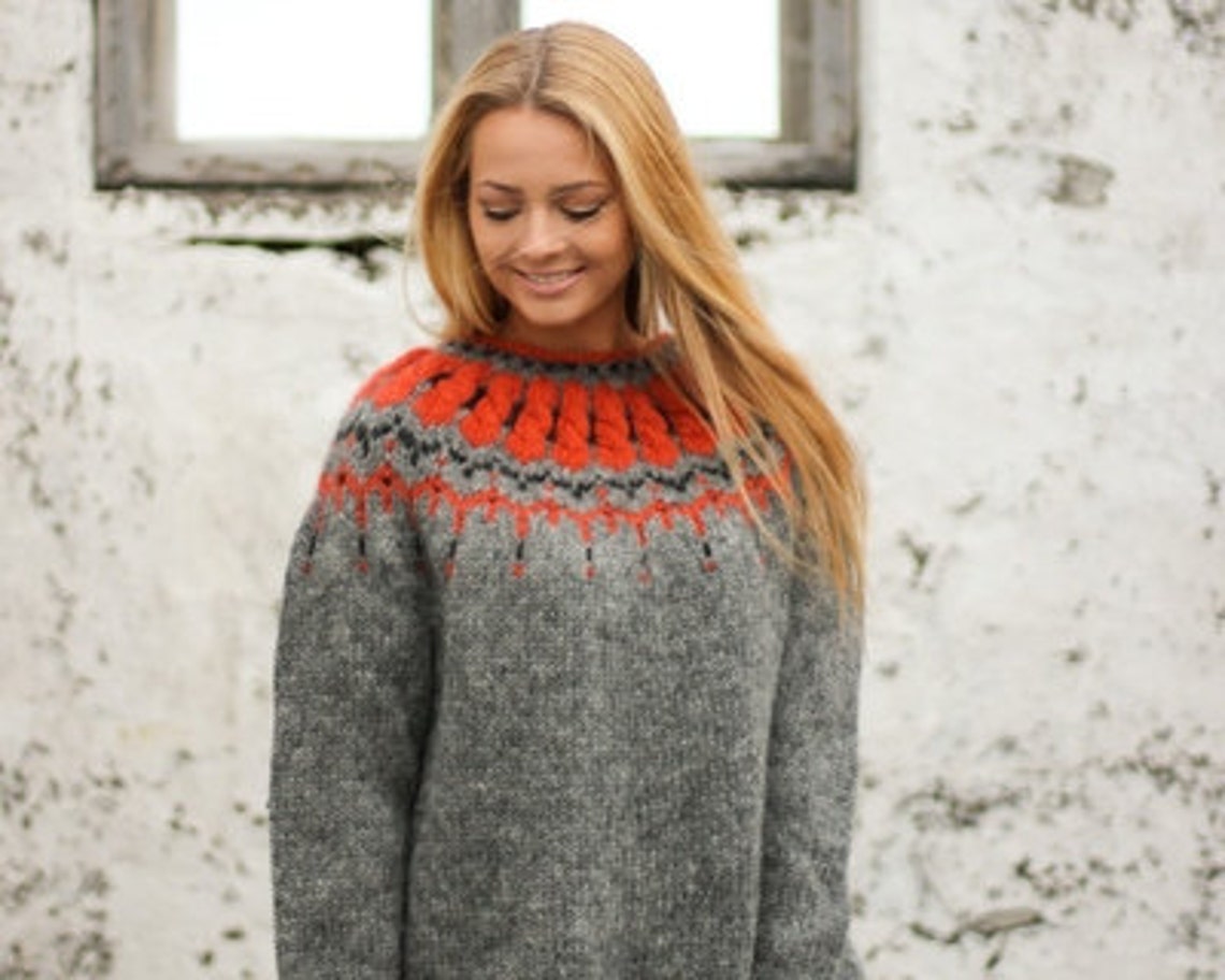 Handmade Sweater From Pure Icelandic Wool - Etsy