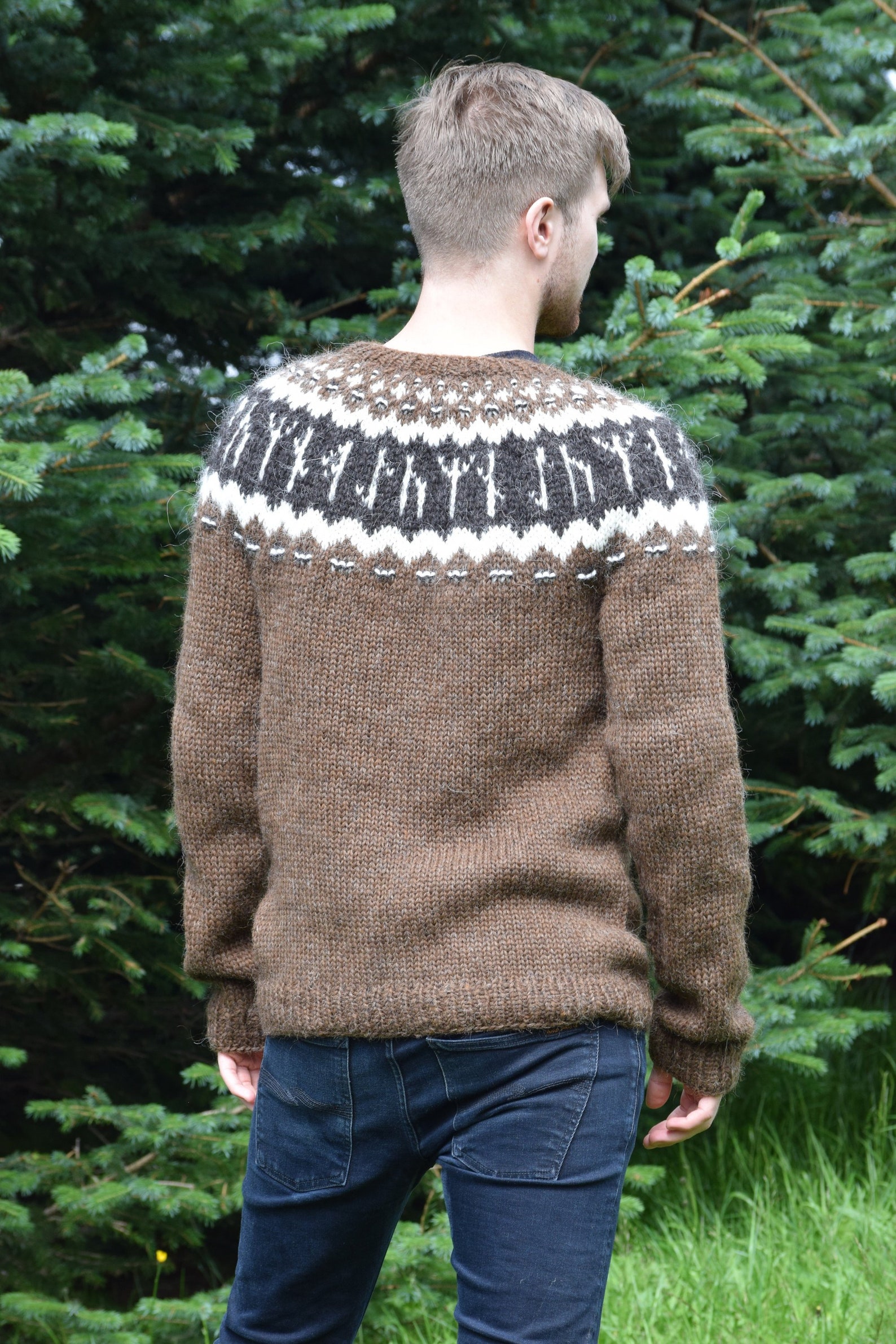 Traditional Sweater With Rune Pattern | Etsy