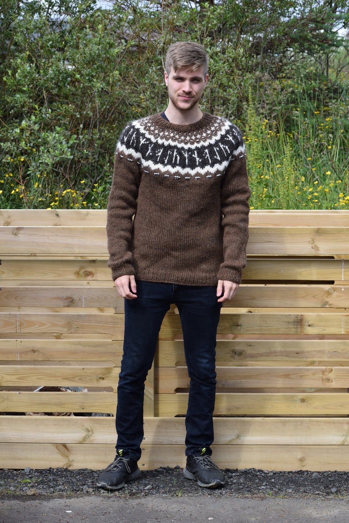 Traditional Sweater With Rune Pattern | Etsy