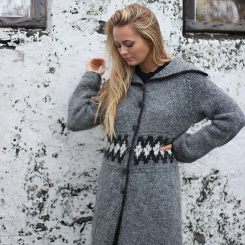 Cardigan Handknitted From Pure Icelandic Wool. - Etsy