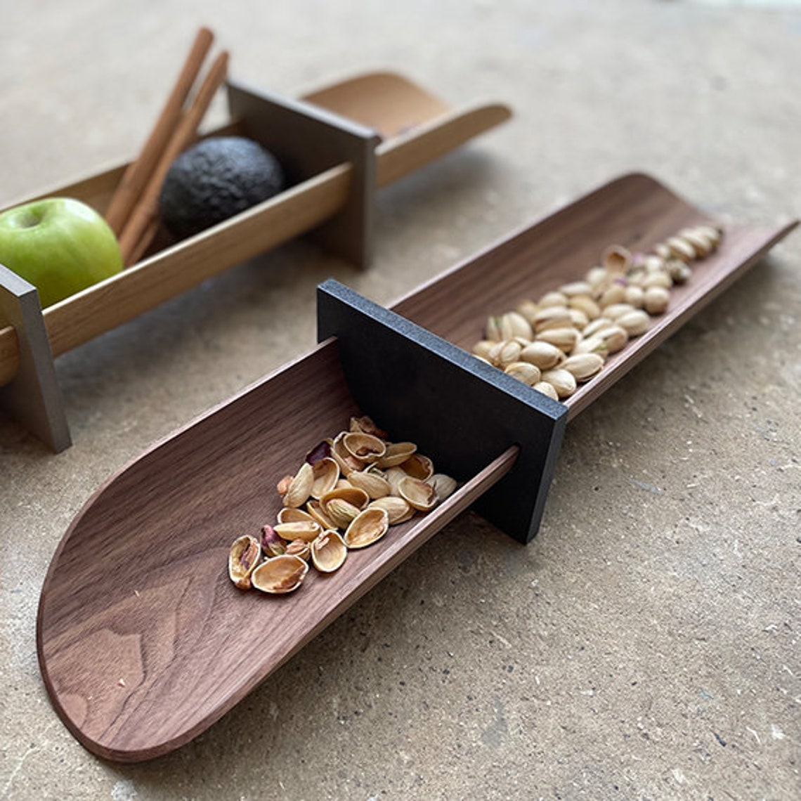Wooden Nuts Serving Tray for Spring Kitchen Table Centerpiece Best ...