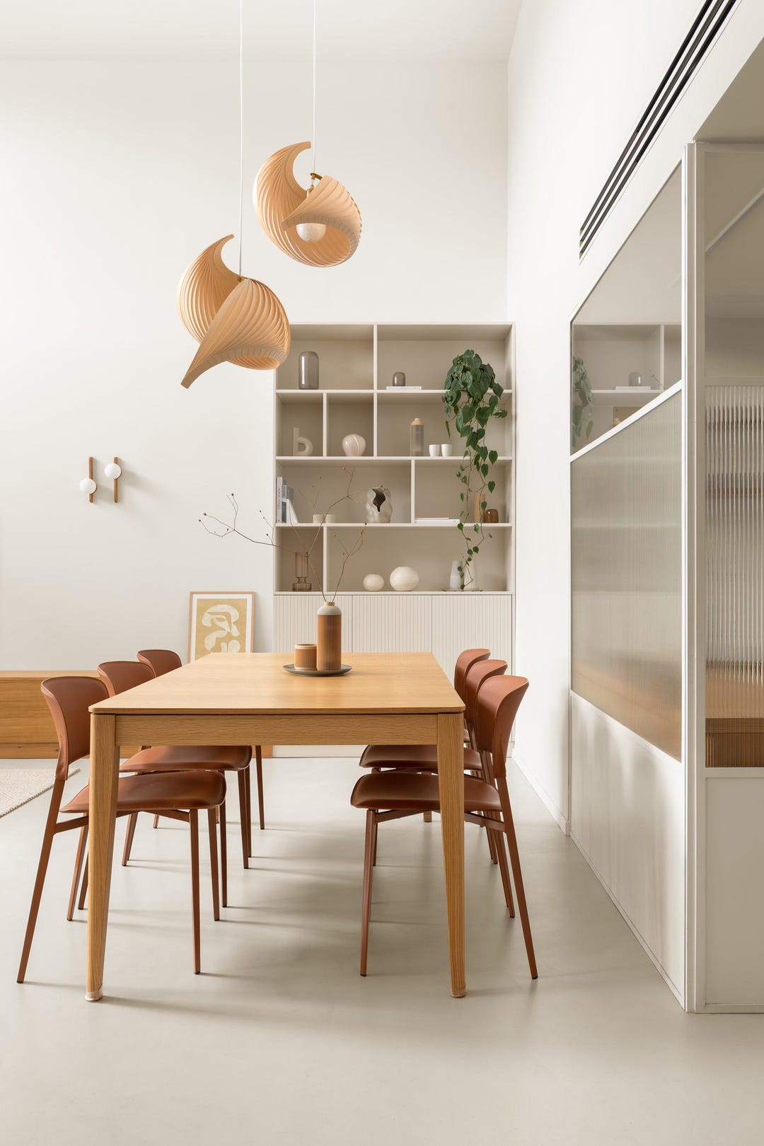 Dining Table Hanging Light, Wood Pendant Lighting, Shoji Chandelier ...