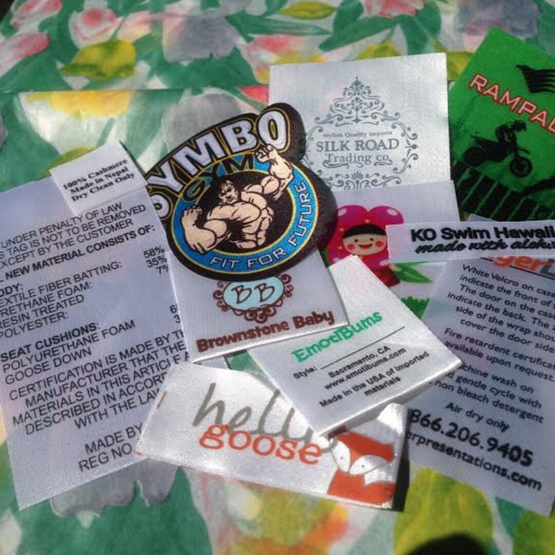 250 SILK SCREENED SATIN Custom Printed Labels - Etsy