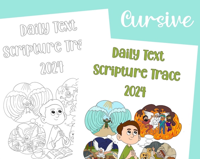 JW 2024 CURSIVE Daily Text Scripture Trace - January - December - Etsy