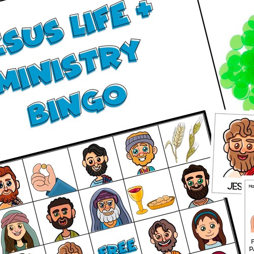 JW Kids Bible Character Bingo Game PDF Download - Etsy