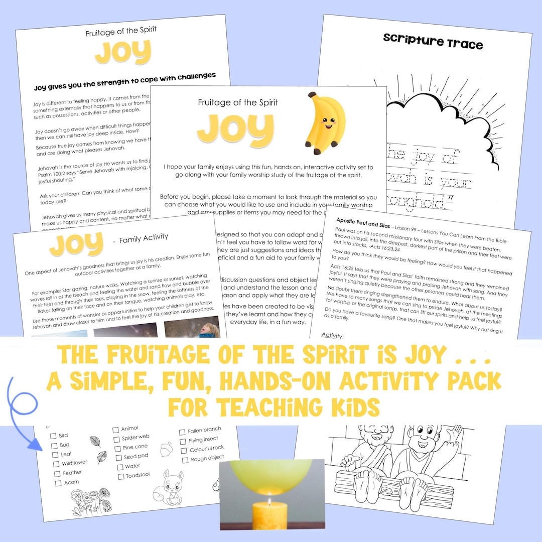 JW Kids JOY Activity Set - Fruitage of the Spirit - Hands-on Crafts ...
