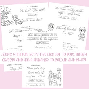 JW 2024 CURSIVE Daily Text Scripture Trace January December - Etsy