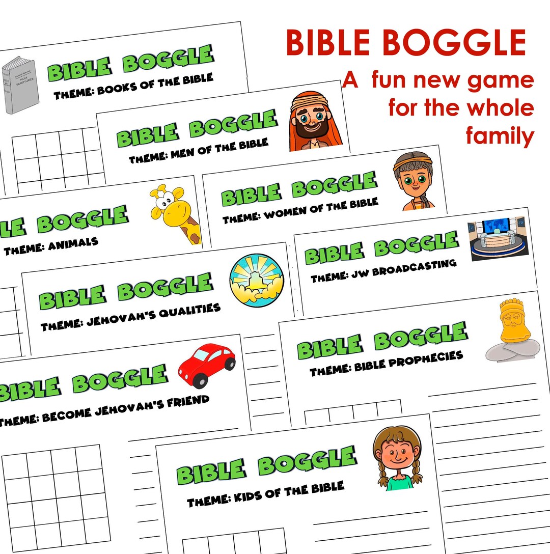 Bible Boggle Game: Family Worship, Homeschool Activity (printable ...
