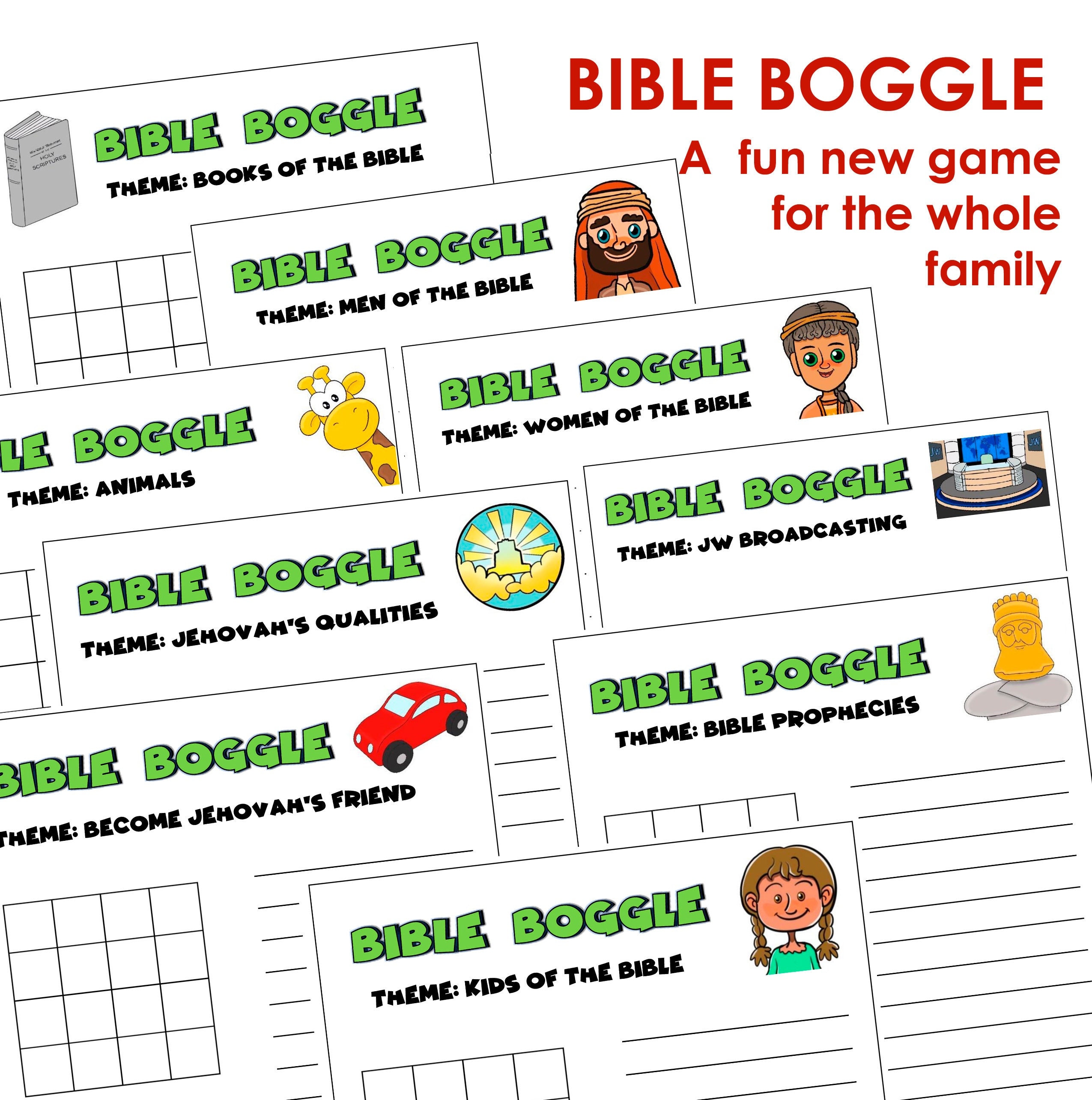 JW Kids Bible Boggle Game: Family Worship, Homeschool Activity ...
