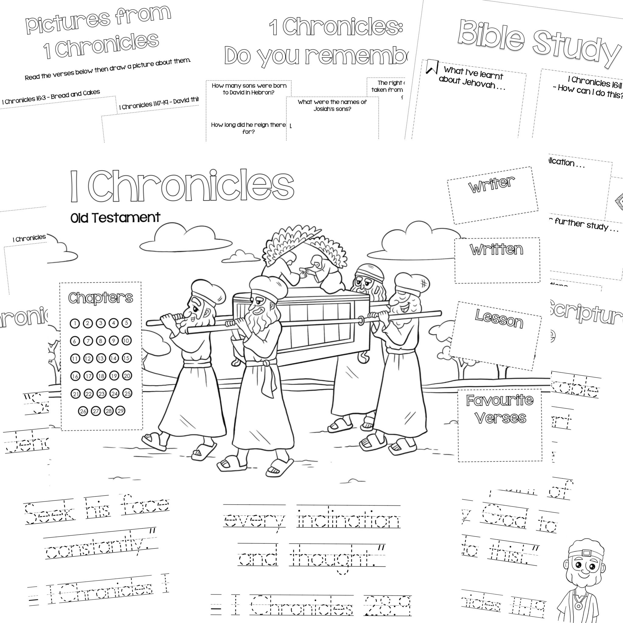 JW Kids Bible Activity Printable - 1 CHRONICLES - PDF Download - Etsy ...