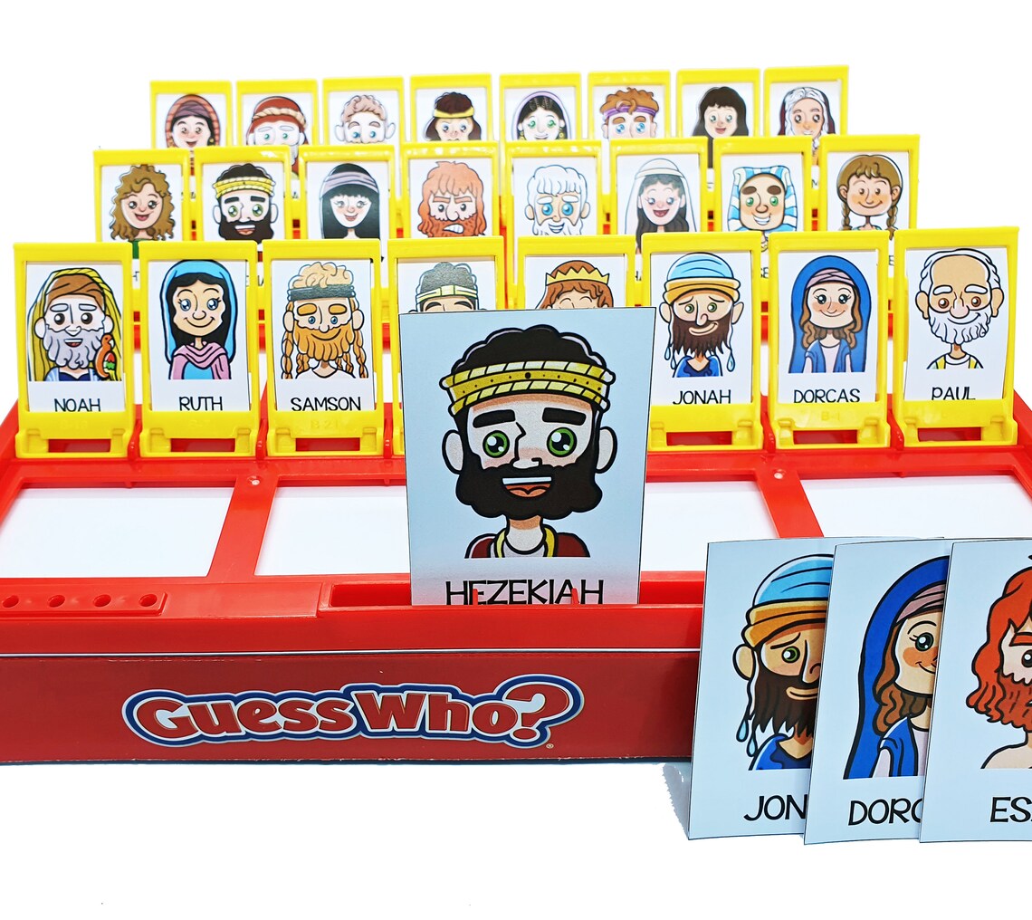 GUESS WHO? Bible Character Game Cards PDF Download - Etsy