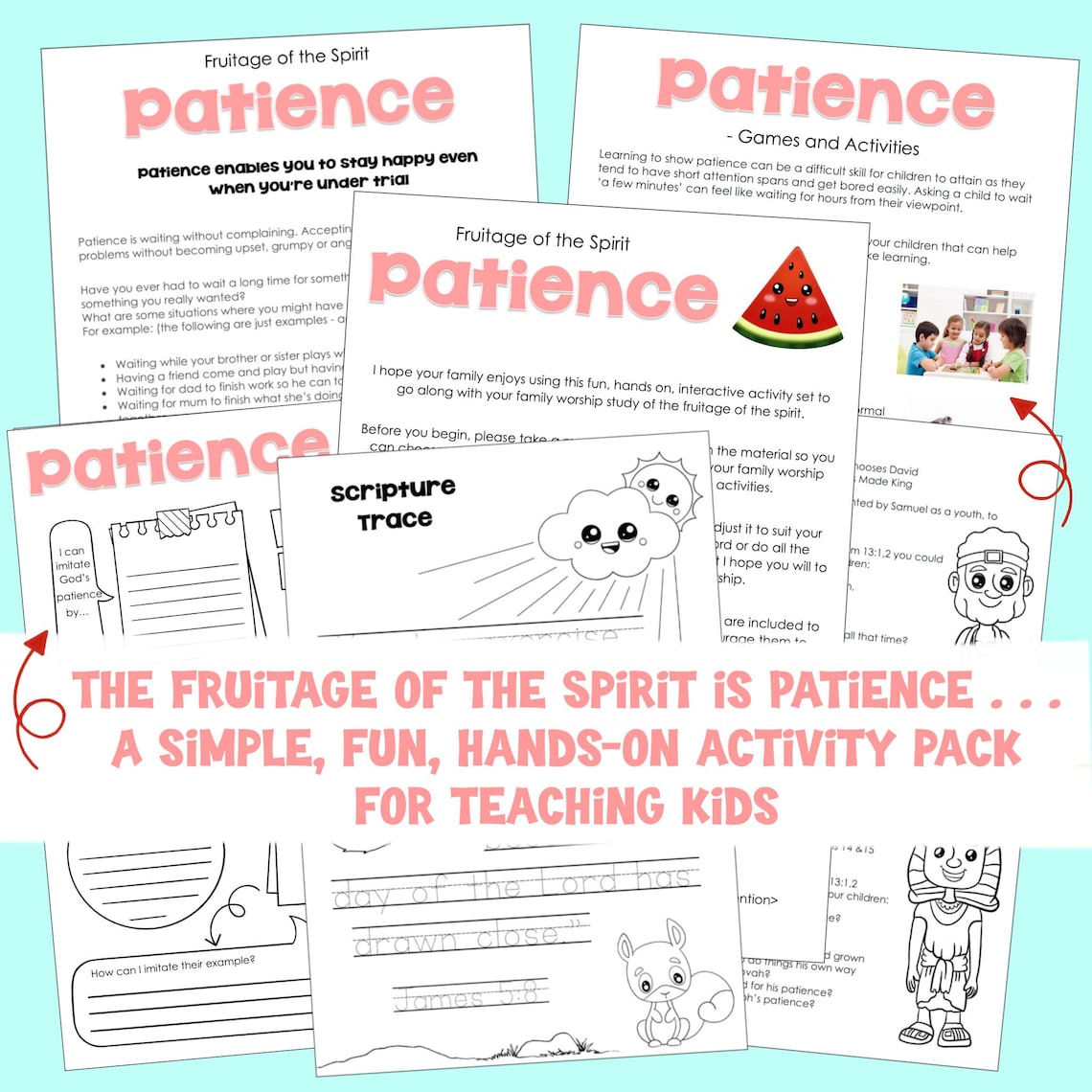JW Kids PATIENCE Activity Set - Fruitage of the Spirit - Hands-on ...
