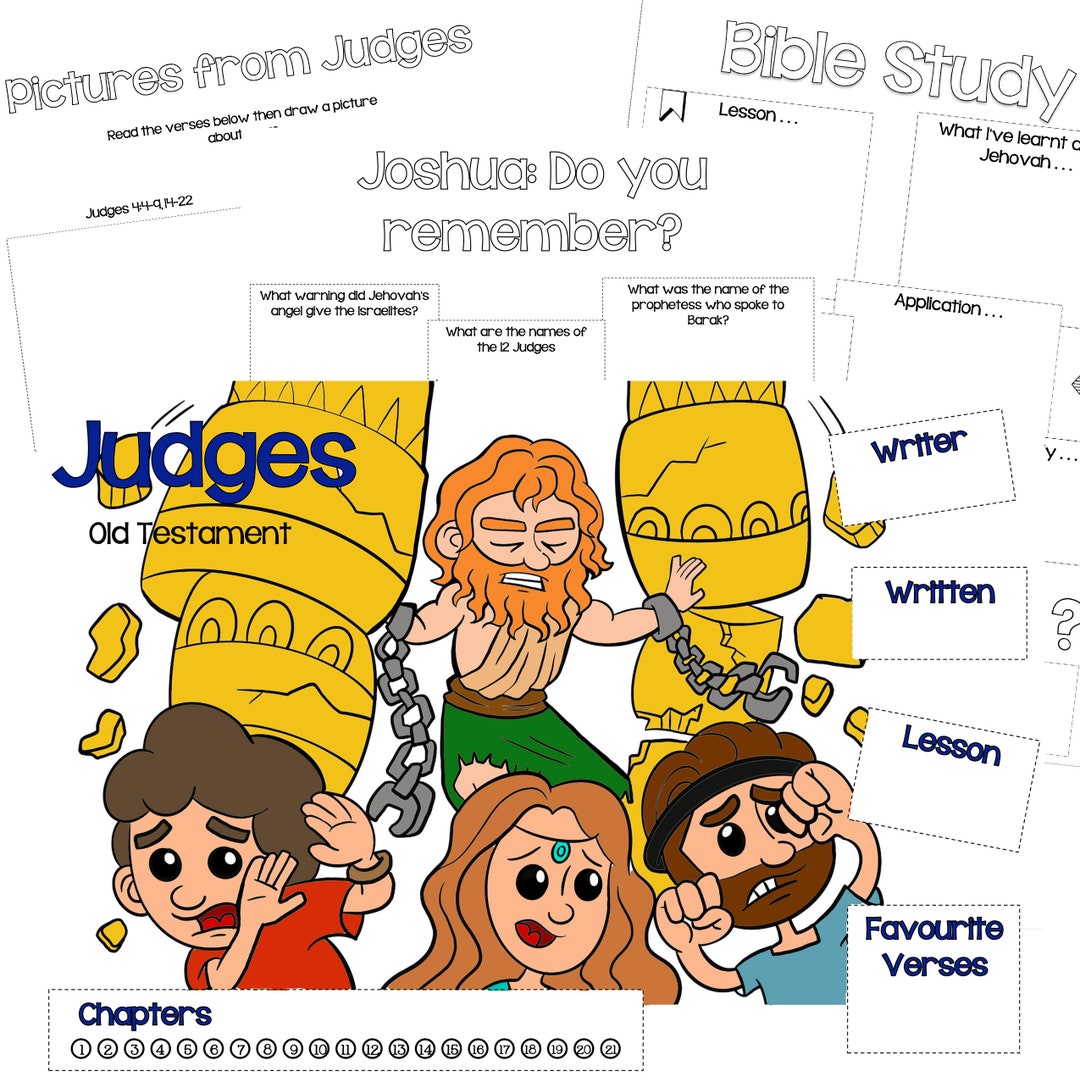 JW Kids Bible Activity - JUDGES - PDF Download - Etsy