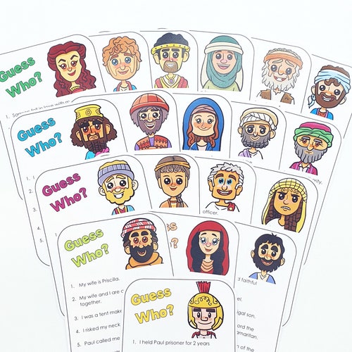 JW KIDS Bible Character Quiz Cards - Etsy