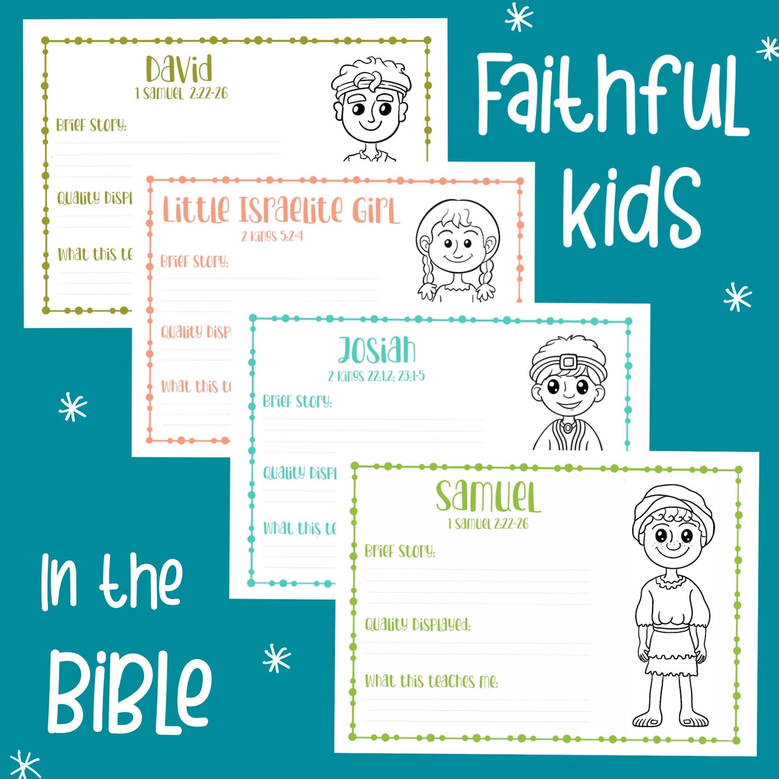 JW KIDS - Faithful Kids & Youths in the Bible Activity Set - PDF ...