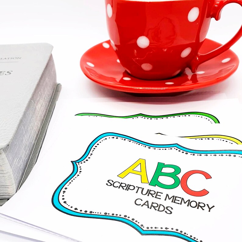 JW Kids - ABC Scripture Memory Cards Set, Flash Cards, Bible Verses, - Etsy
