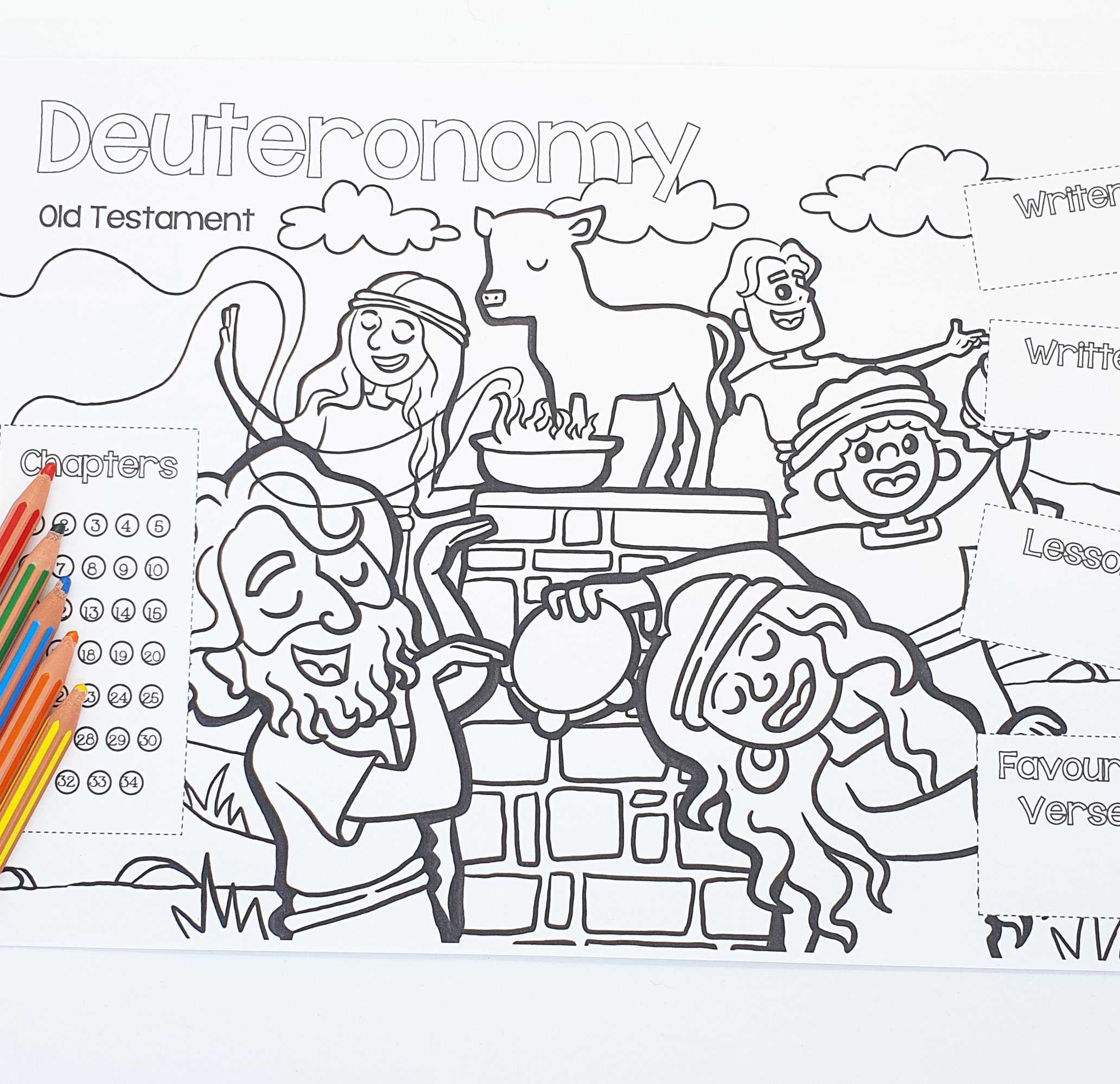 Deuteronomy Bible Book Reading Activity PDF Download | Etsy