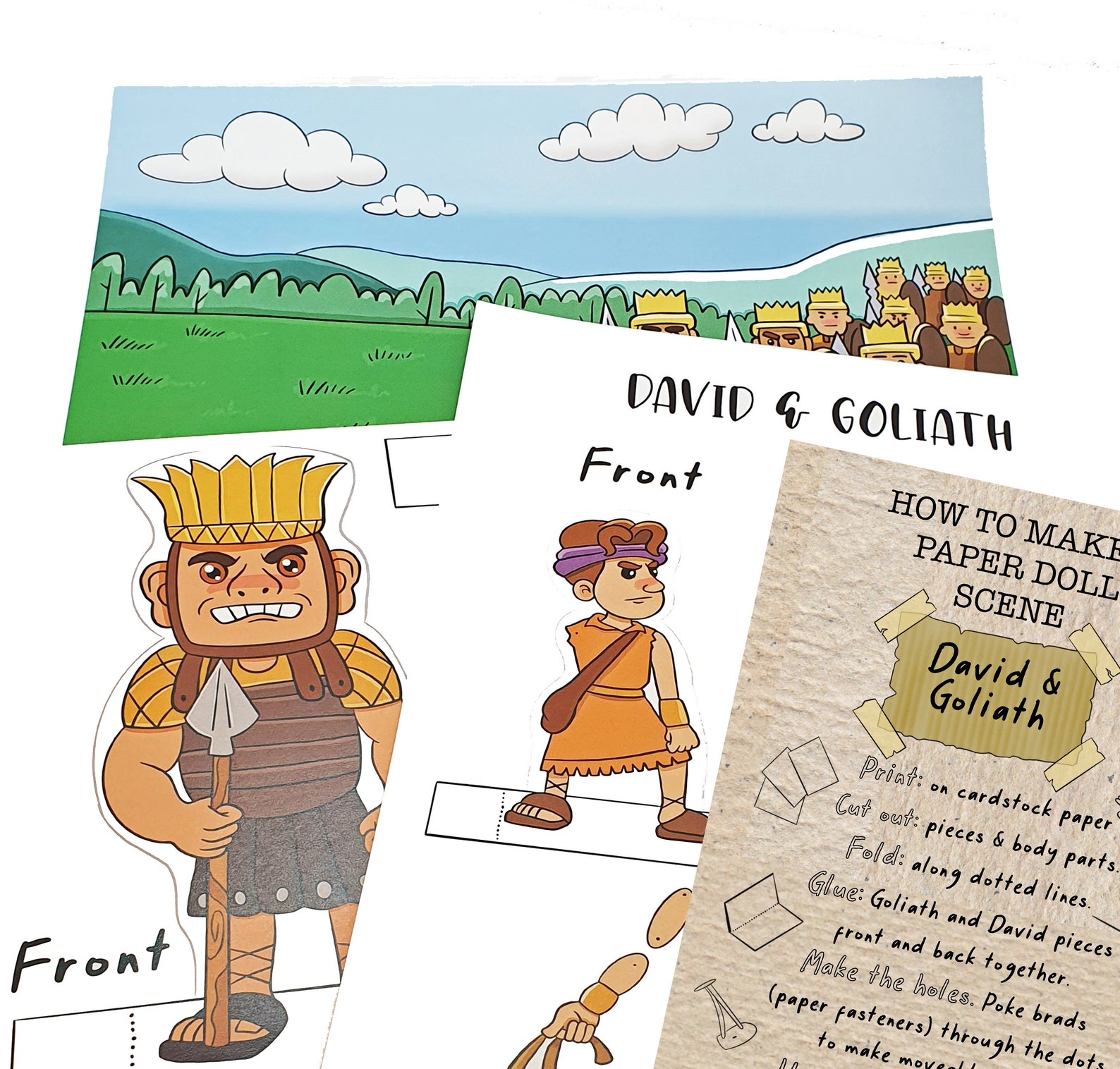 JW Kids - David and Goliath - Bible Character Activity Set - Digital ...