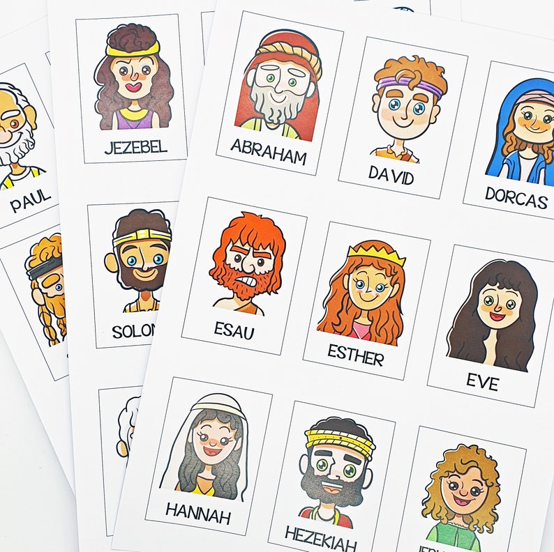 GUESS WHO? Bible Character Game Cards PDF Download - Etsy