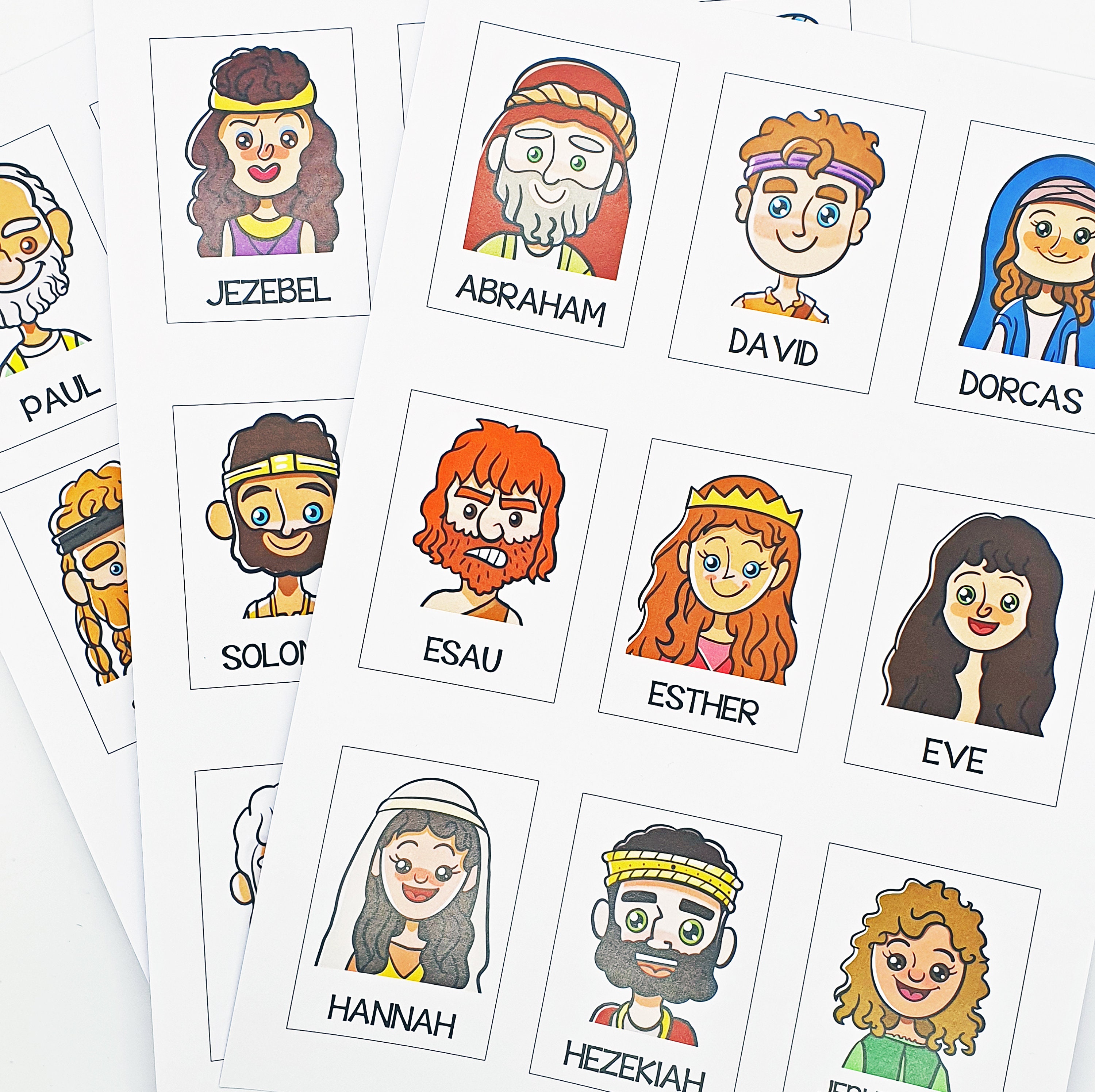 GUESS WHO? Bible Character Game Cards PDF Download - Etsy