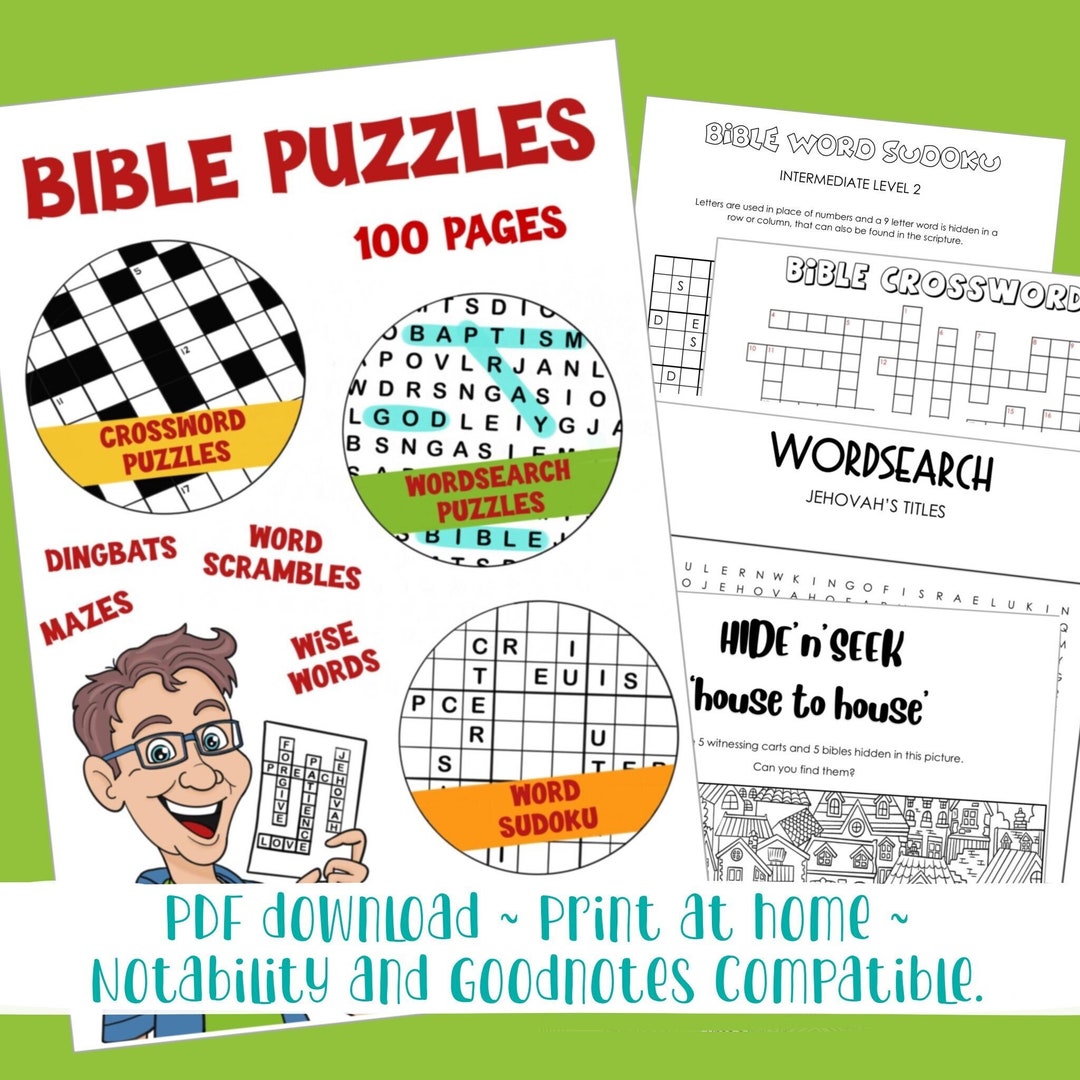 Bible Puzzle Activity Book: 118 Christian Games for Teens & Adults ...