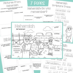 JW Kids Bible Activity - NEHEMIAH - PDF Download - Etsy
