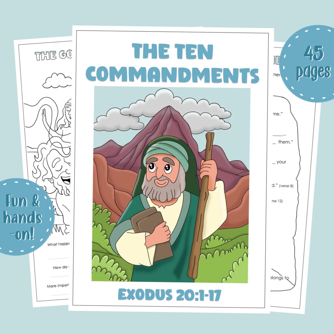 JW Kids Ten Commandments Activity Set: Bible Learning for Kids, Hand-on ...