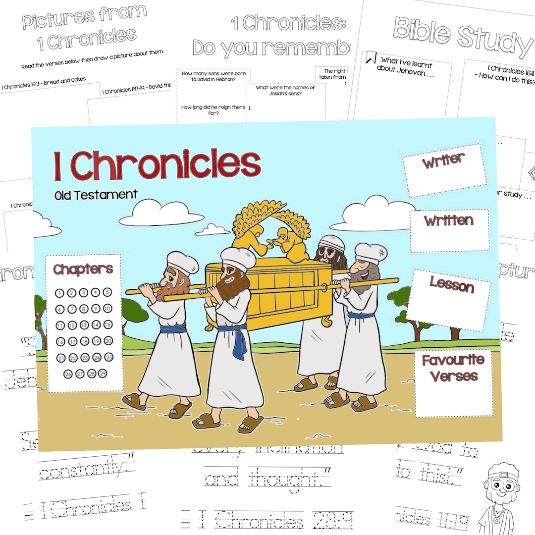 JW Kids Bible Activity Printable - 1 CHRONICLES - PDF Download - Etsy