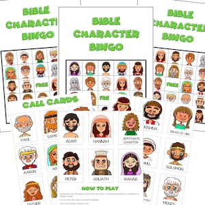JW Game - Kids - Bible Character Bingo - PDF Download - Etsy
