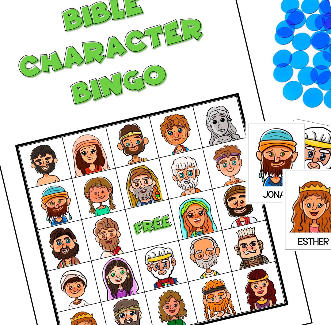 JW Game - Kids - Bible Character Bingo - PDF Download - Etsy