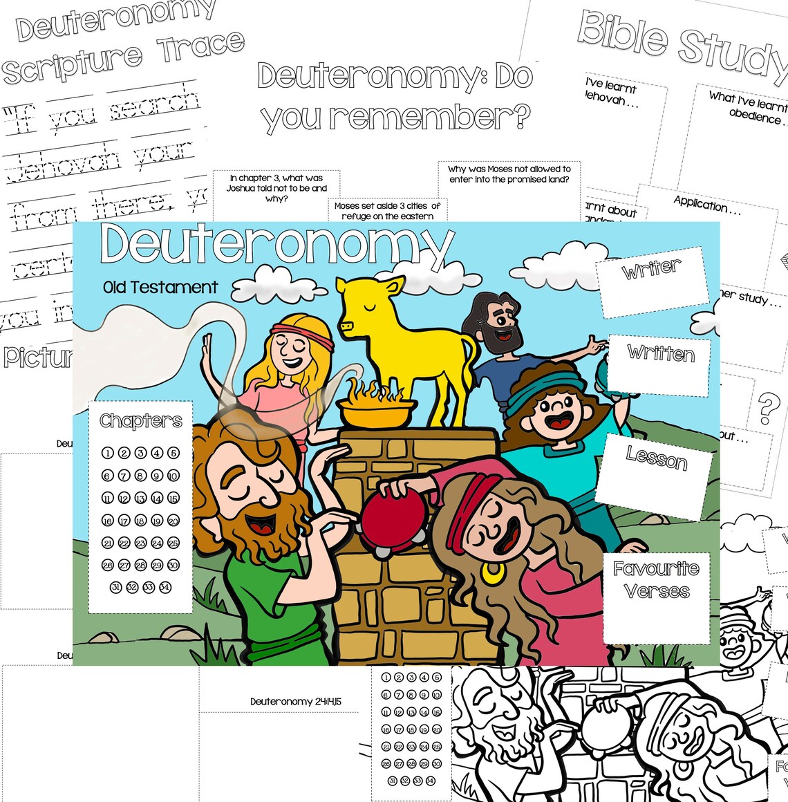 JW Kids Bible Activity DEUTERONOMY PDF Download - Etsy