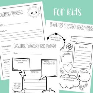 JW - Family Daily Text Notes Set for Adults, Teens, Tweens and Kids ...